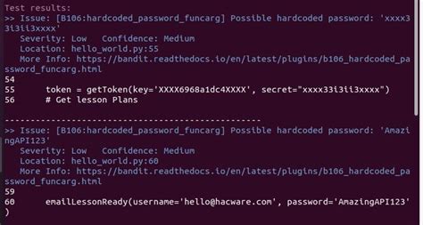 bandit security scanner for python