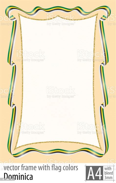 프레임과 보호 그리드와 도미니카 국기의 색상의 리본 테두리 벡터와 피 3 M M 공란에 대한 스톡 벡터 아트 및 기타 이미지 공란 교육 도미니카 Istock