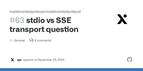 stdio vs sse transport question · modelcontextprotocol modelcontextprotocol · discussion 63