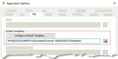 How To Define The Default Template Folder Location In Inventor
