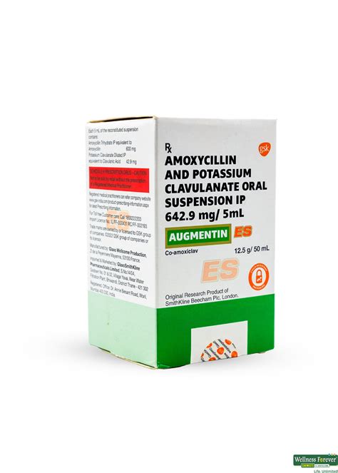 Buy Augmentin Es Syrup 50 Ml Online At Best Prices Wellness Forever