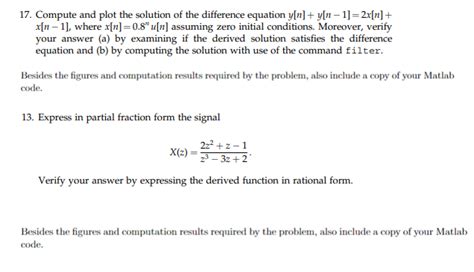 Solved Compute And Plot The Solution Of The Difference Chegg