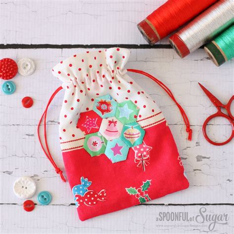 Christmas Retro Drawstring Bags A Spoonful Of Sugar