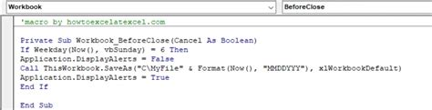 Macro Mondays Create A Macro To Schedule An Automatic Backup Of An