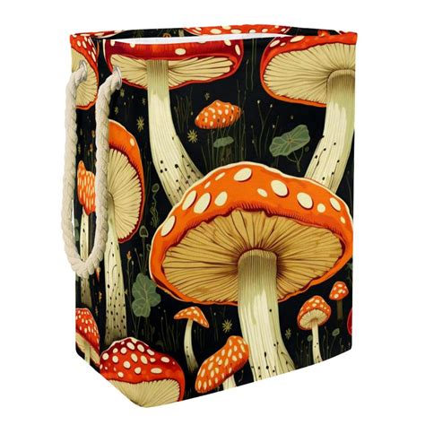 Mushroom Laundry Hamper Collapsible Laundry Baskets Firm Washing Bin