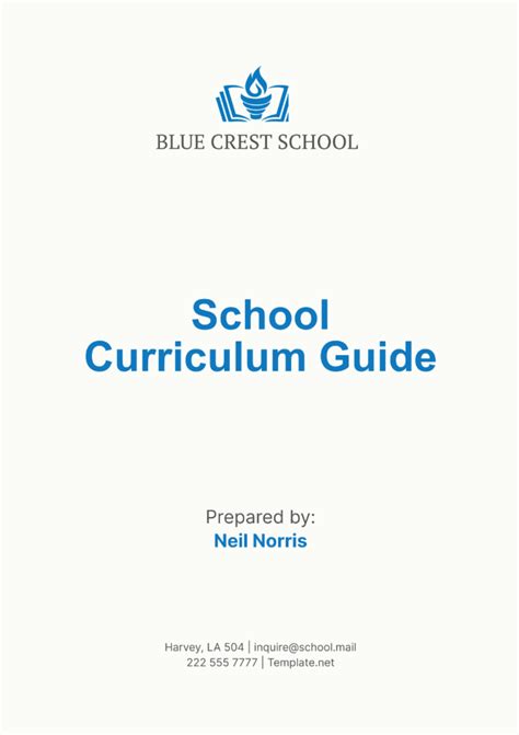 Free School Curriculum Guide Template To Edit Online