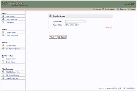 php timeclock
