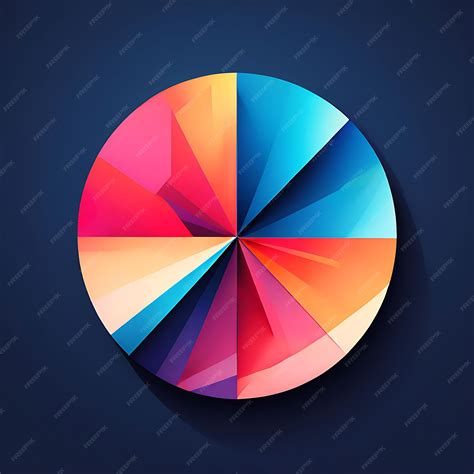 Premium Photo 3 D Render Of A Colourful Chart With A Circular Graph