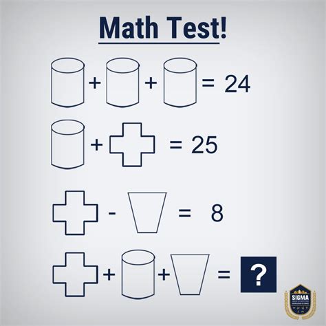 Mathtest‬ ‪‎visual‬ ‪‎logic‬ Whats Your Answer Math Test Math