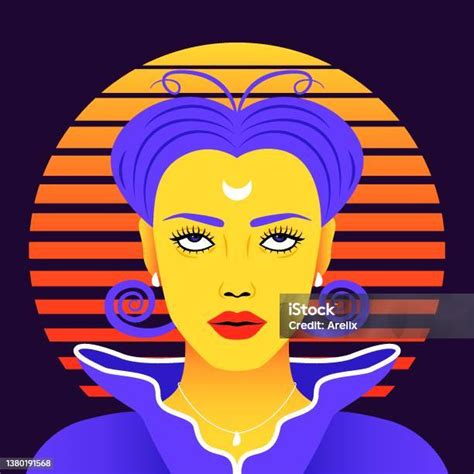 여성 초상화 플랫 만화 여성의 얼굴 손으로 그린 트렌디 한 소녀 소셜 미디어에 대한 귀여운 캐릭터 아바타 벡터 일러스트레이션 Brand Name Video Game에 대한