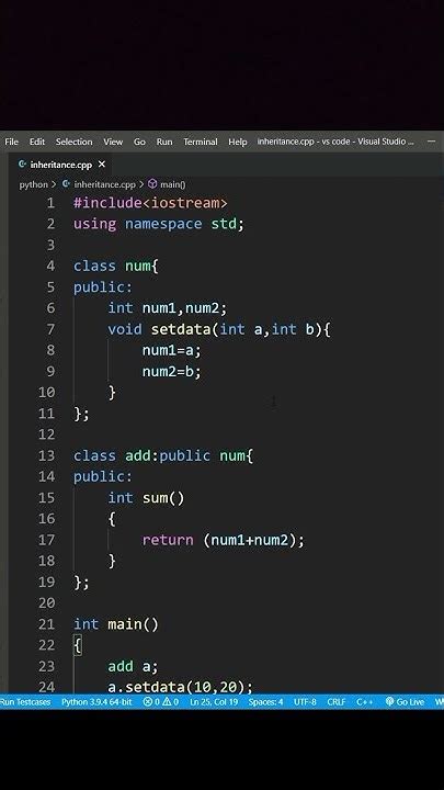 A Simple C Program To Demonstrate Inheritance Oops C Language