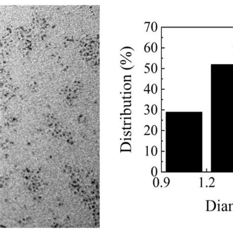 Tem Image And The Particle Size Histogram Of The Newly Prepared