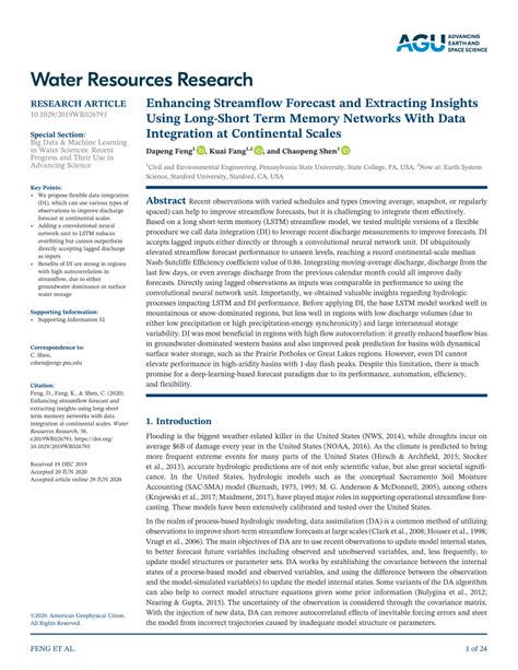 enhancing streamflow forecast and extracting insights using long‐short term memory networks with