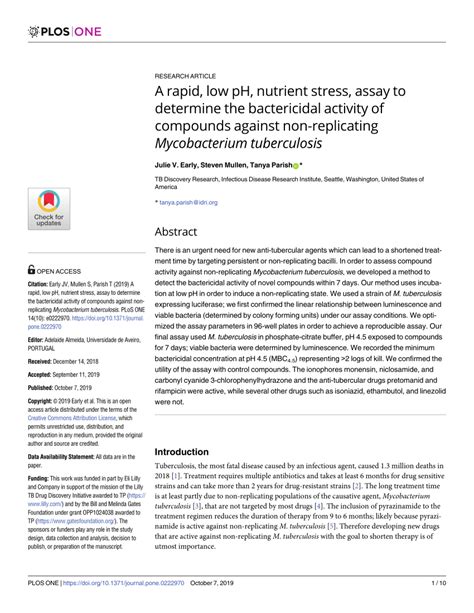 Pdf A Rapid Low Ph Nutrient Stress Assay To Determine The