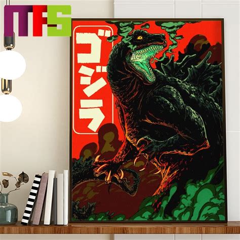 Godzilla Green Atomic Breath Japanese Style Artwork Home Decor Poster