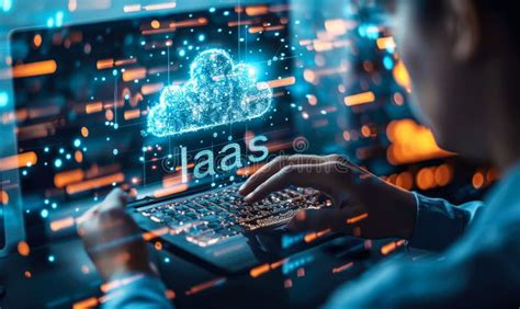 It Professional Interacts With Cloud Computing Interface Offering Infrastructure As A Service