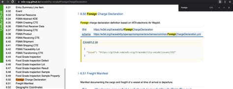 add example of foreignchargedeclaration · issue 231 · w3c ccg