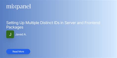 Setting Up Multiple Distinct Ids In Server And Frontend Packages