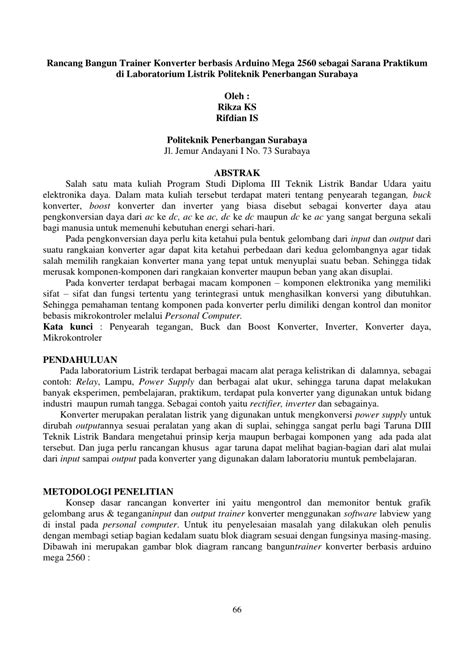 Pdf Rancang Bangun Trainer Konverter Berbasis Arduino Mega 2560 Sebagai Sarana Praktikum Di