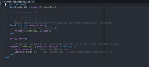 require lspconfig [diagnostic ] manager try add · issue 59 · doom