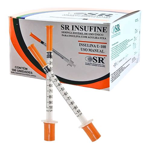 Seringa Insulina 1ml Cag 8mm X 030mm 30g Sr Cx C100un Gabmedic