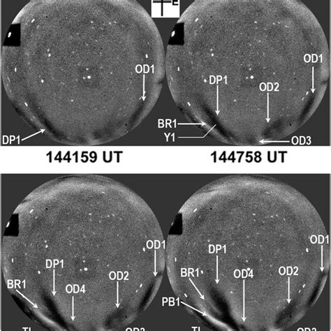 Selected All‐sky Imager Images During 16 00 16 36 Ut Showing The Download Scientific Diagram