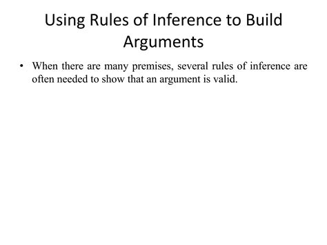 17 Using Rules Of Inference To Build Arguments Pptx