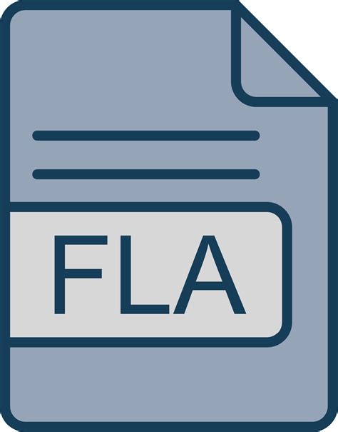 Fla File Format Line Filled Grey Icon 43518740 Vector Art At Vecteezy