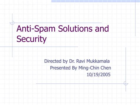 PPT Anti Spam Solutions And Security PowerPoint Presentation Free Download ID