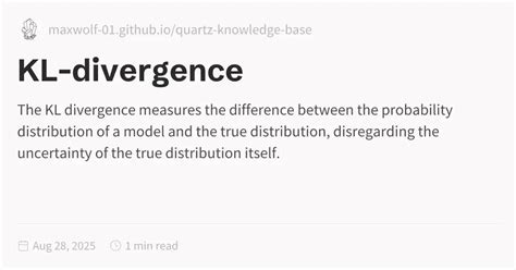 Kl Divergence