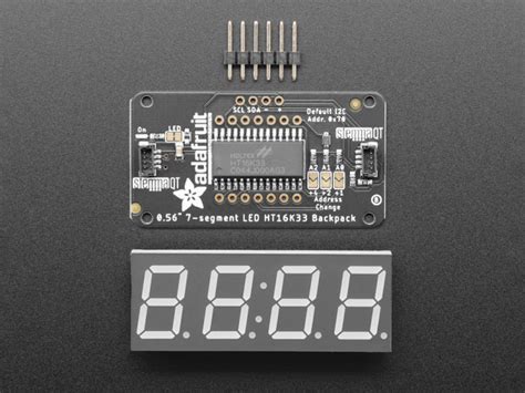 Cm Digit Segment Display With I C Backpack Red Kiwi Electronics