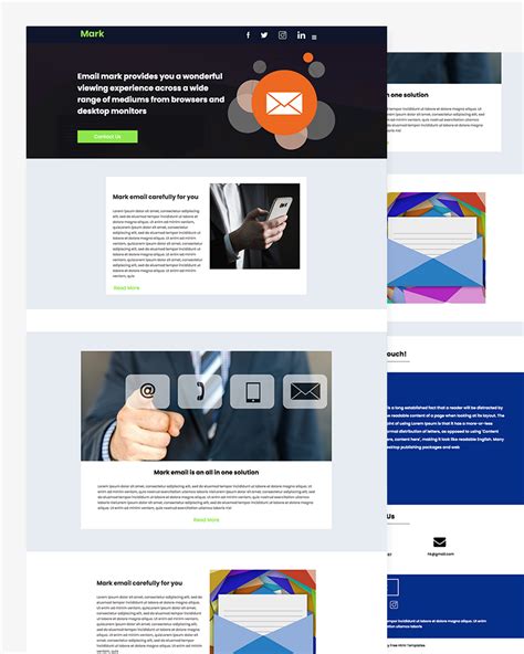 Mark Newsletter Website Template
