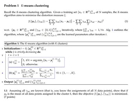 solved problem 1 k means clustering recall the k means clustering