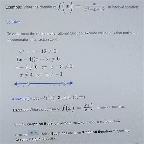 solved example write the domain of f x x2−x−12x in