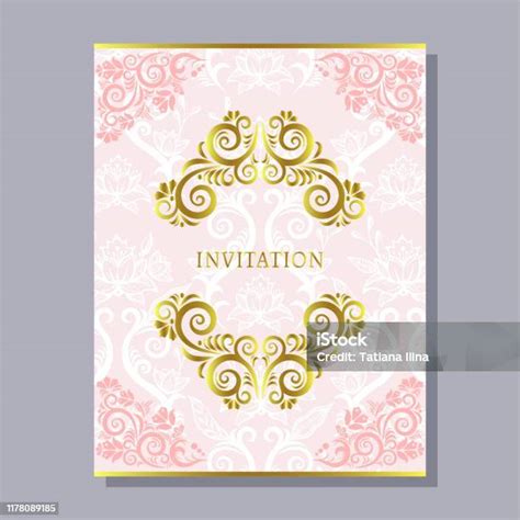 민족 장식품 배너 전단지 초대장 포스터 웹 사이트 또는 인사말 카드에 대한 이국적인 꽃 디자인인사 초대 카드 템플릿 디자인 벡터 일러스트레이션 0명에 대한 스톡 벡터 아트