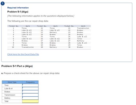 solved required information problem 9 1 algo [the