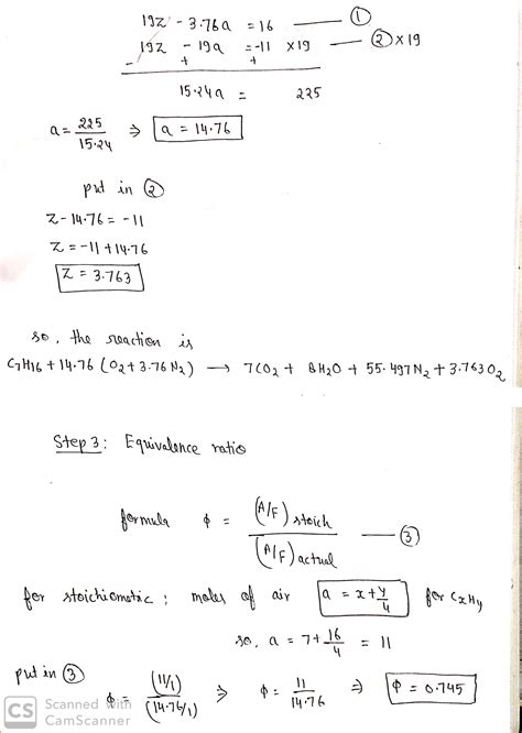 [Solved] equivalence ratio question! In the combustion of a fuel-lean reactant mixture, the ...