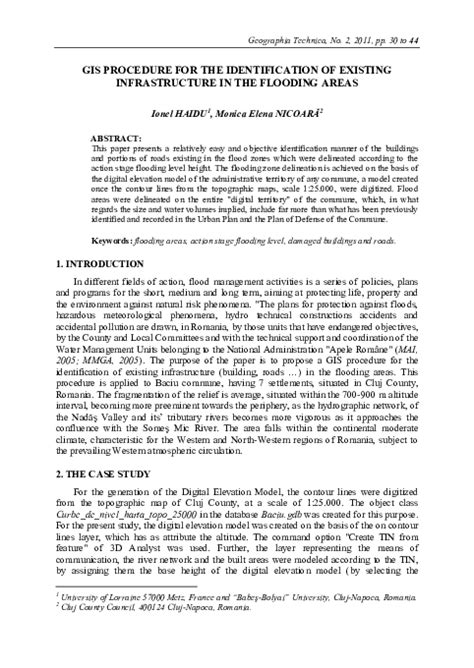 Pdf Gis Procedure For The Identification Of Existing Infrastructure