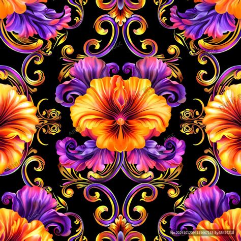 Ai创作图高端精美图案 手绘花纹数码印花 豪华至尊高贵富贵图案 印染花纹数码印花 数码印花欧式花纹 精细分层花纹 华丽华美印花图案 大花印花图 数码印花设计花型 数码印花图案花型 数码印花花型