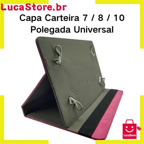Capa Carteira Para Tablet 7 8 10 Polegadas Universal Compativel Todas Marcas Shopee Brasil