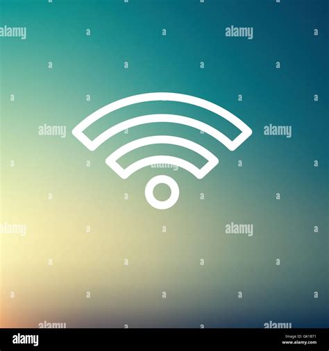 Wifi Thin Line Icon Stock Vector Image Art Alamy