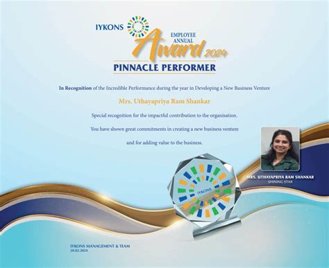 Iykons On Linkedin Iykons Award2024 Appreciation Pinnacleperformer
