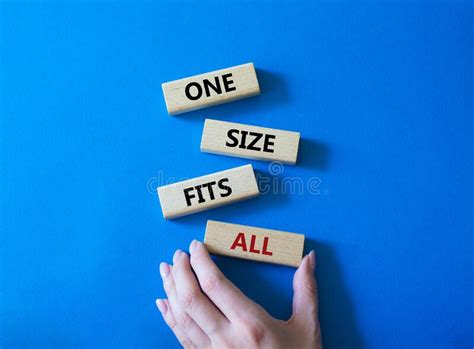 One Size Fits All Symbol Concept Words One Size Fits All On Wooden