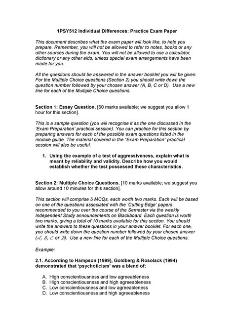 Exam Sample Exam Sample