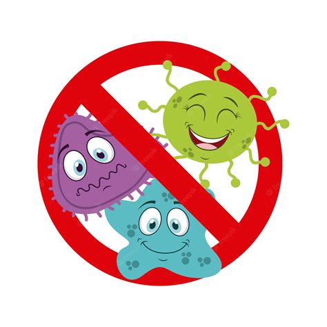 Stop Germs Fun Educational Illustration For Hygiene Awareness 3478303