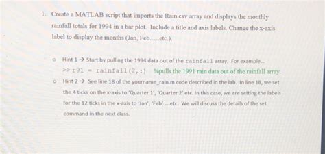 create a matlab script that imports the rain csv