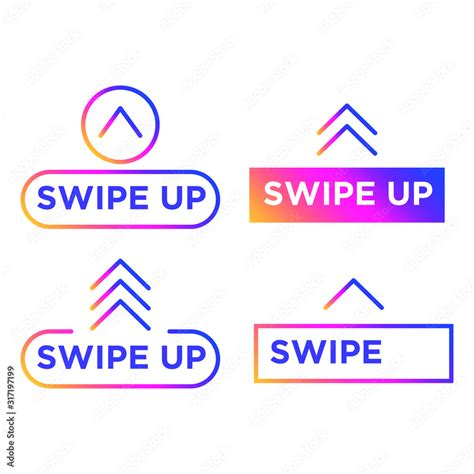 Swipe Up Icon For Social Media Stories Scroll Pictogram Template Color Editable Arrow Up Logo