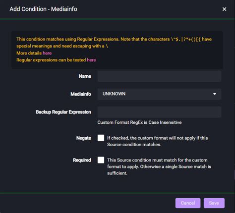 custom formats add media info conditions · issue 5645 · sonarr sonarr