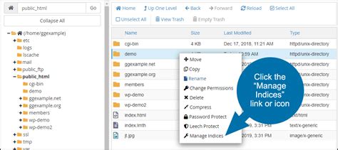 How To Disable Directory Listing In CPanel GreenGeeks