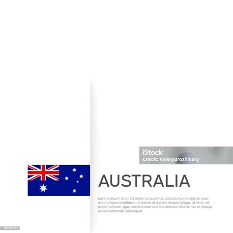 호주 국기 배경입니다 국가 애국적인 호주 깃발 표지 흰색 배경에 호주 국기가 있는 문서 템플릿입니다 내셔널 포스터 비즈니스 소책자 벡터 일러스트 레이 션 심플 한 디자인 0